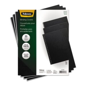 Fellowes Futura Presentation Cover, Letter Size, Black, 25 per Pack (5224901)