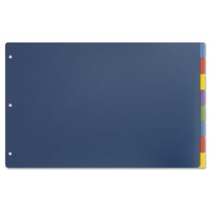 cardinal 11x17 inch poly dividers, 8-tab, multi-color, (84251)