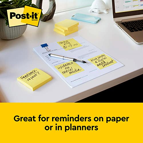 Post-it Dispenser Pop-up Notes, 3x3 in, 18 Pads, Assorted Colors, Clean Removal, Recyclable