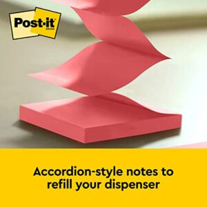 Post-it Dispenser Pop-up Notes, 3x3 in, 18 Pads, Assorted Colors, Clean Removal, Recyclable