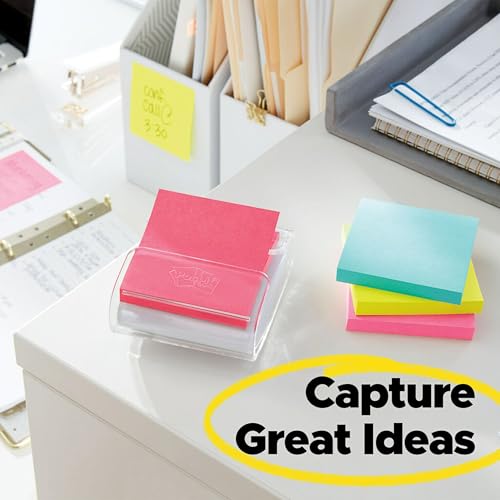 Post-it Dispenser Pop-up Notes, 3x3 in, 18 Pads, Assorted Colors, Clean Removal, Recyclable