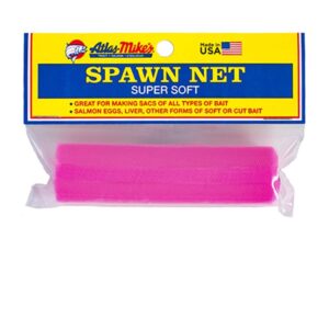 atlas mike's fishing super soft spawn net (4" x 4" squares, pink)