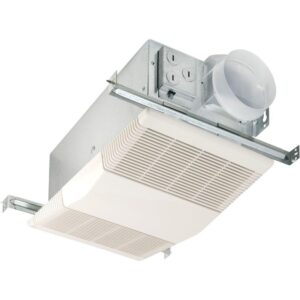 broan-nutone 605rp exhaust fan and heater combo, white ventilation fan and heater for bathroom, 1300-watts, 4.0 sones, 70 cfm