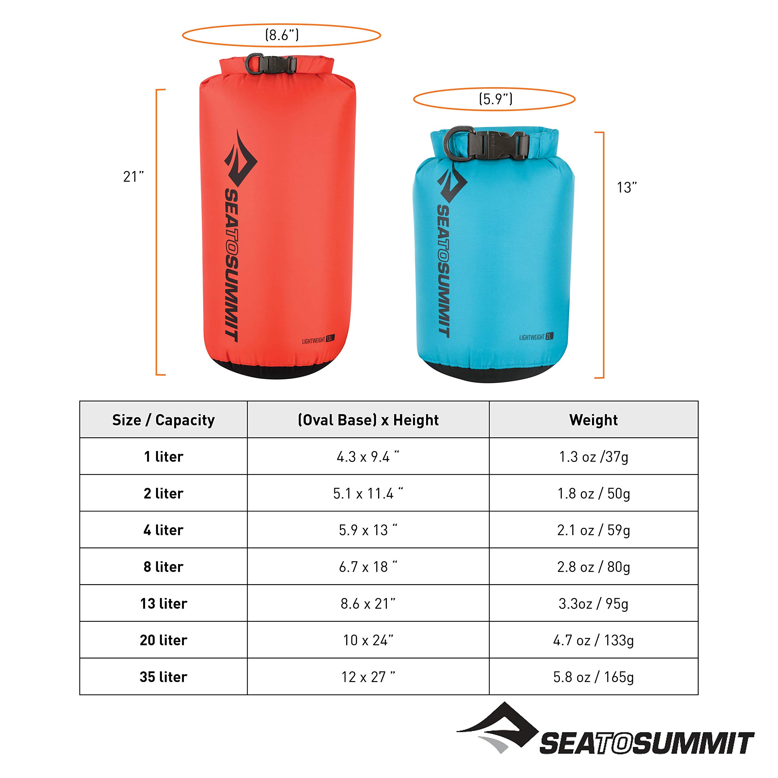 Sea to Summit Lightweight Dry Sack,Blue,XX-Large-35-Liter