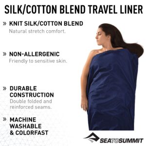 Sea to Summit Silk-Cotton Blend Travel and Sleeping Bag Liner, Rectangular (73x36 inches)