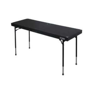 odyssey ctbc2060 carpeted folding dj table with adjustable leg system