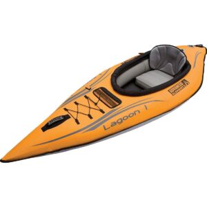 advanced elements lagoon 1 person inflatable kayak,orange/gray