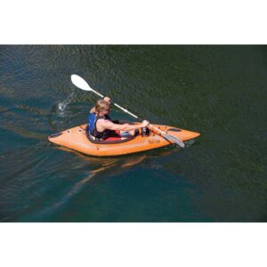 Advanced Elements Lagoon 1 Person Inflatable Kayak,Orange/Gray