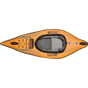 Advanced Elements Lagoon 1 Person Inflatable Kayak,Orange/Gray