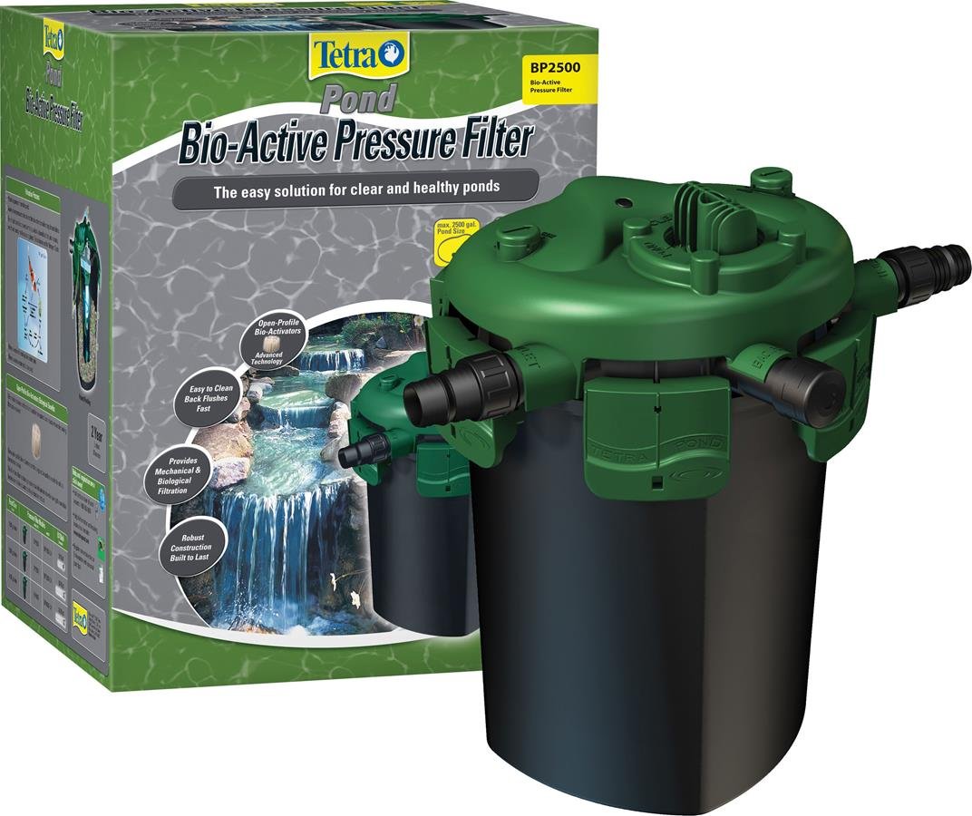 TetraPond Bio-Active Pressure Filter, For Ponds Up to 2500 Gallons