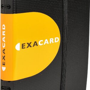 Exacompta - Ref 75034E - Exactive - Exacard Business Card Holder - 20 x 14.5 cm in Size, Holds Up to 120 Cards, 20 Sheets, Suitable for 60 x 90mm Business Cards - Black