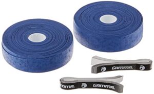 gamma tennis pro wrap overgrip, blue, optimal comfort and durability, moisture absorption, tennis, pickleball, badminton, racquet sports grip