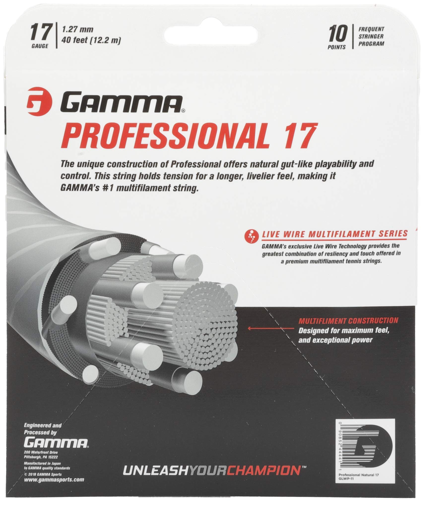 GAMMA unisex adult 17 Gauge Live Wire, Live Wire Professional, Gauge US