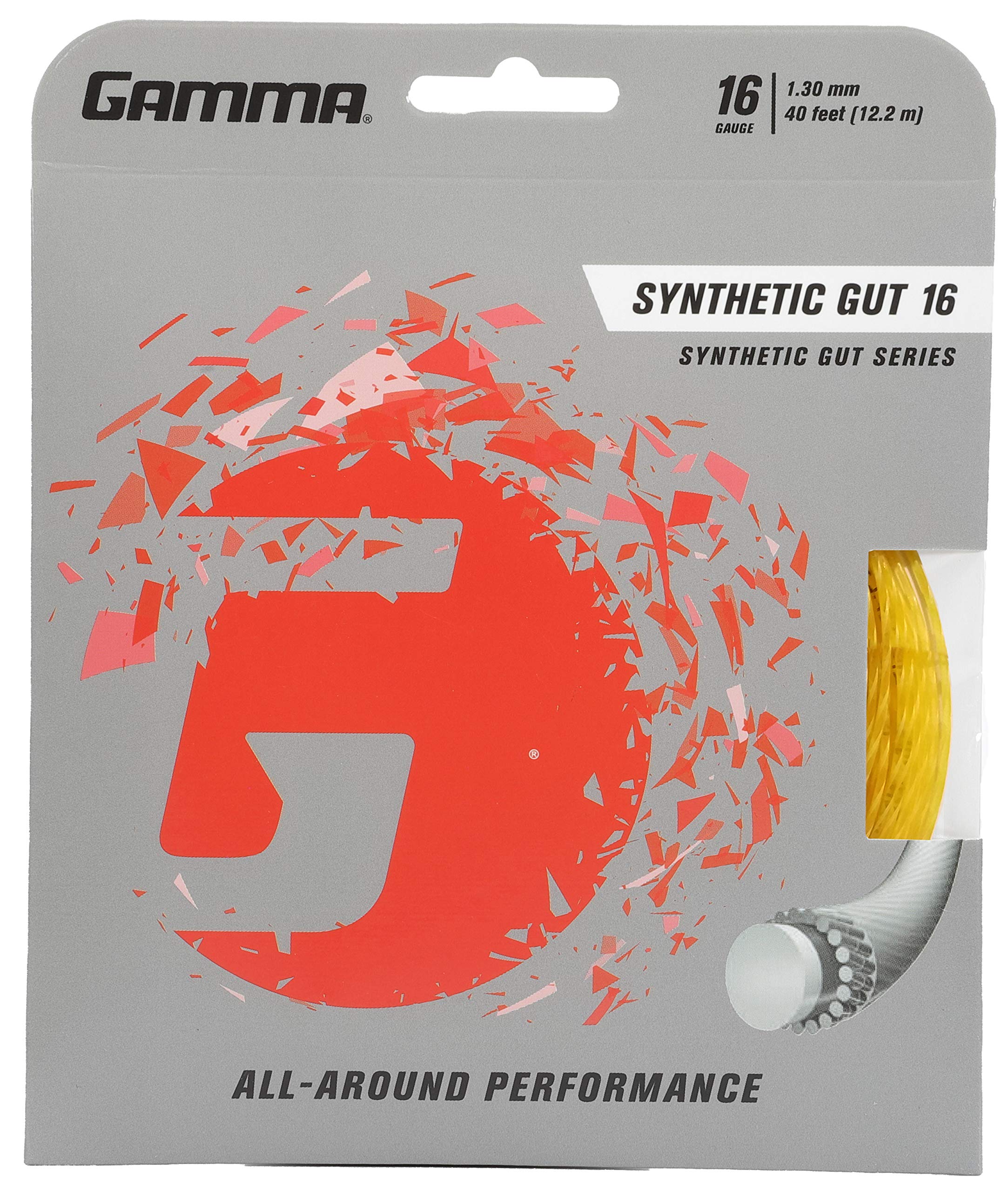 Gamma Synthetic Gut 16G Tennis String, Gold