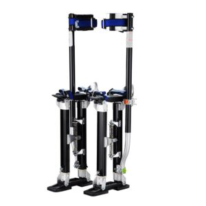 drywall stilts - 24 to 40-inch lightweight aluminum stilts for adults - put up drywall, wallpaper, painting, or electrical by stalwart (black)