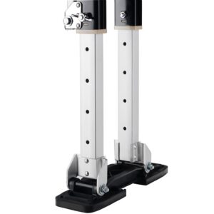 Drywall Stilts - 24 to 40-inch Lightweight Aluminum Stilts for Adults - Put Up Drywall, Wallpaper, Painting, or Electrical by Stalwart (Black)