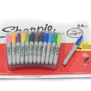 Sharpie Mixed Colours Permanent Marker Pens 24 Pack + 1 Free Marker