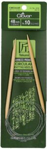 clover takumi bamboo circular 48-inch knitting needles, size 10