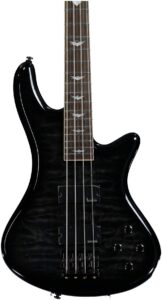 schecter stiletto extreme-4 bass guitar (4 string, see-thru black)