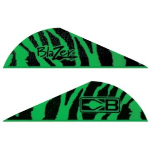 bohning blazer vane (pack of 36), green tiger,2",10831gt2