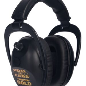 Pro Ears - Predator Gold - Hearing Protection and Amplfication - NRR 26 - Contoured Ear Muffs - Black