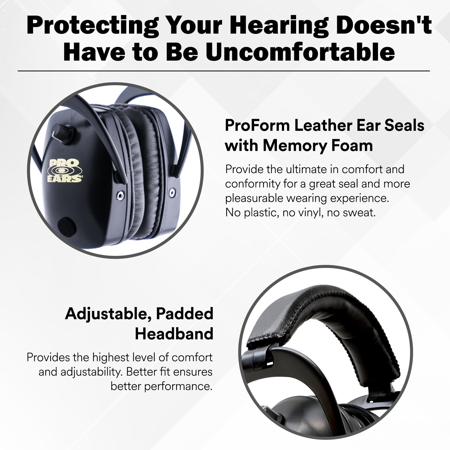 Pro Ears - Predator Gold - Hearing Protection and Amplfication - NRR 26 - Contoured Ear Muffs - Black