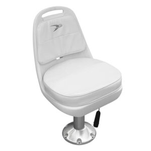 wise 8wd013-710 standard pilot chair & fixed height pedestal with seat slide combo, white