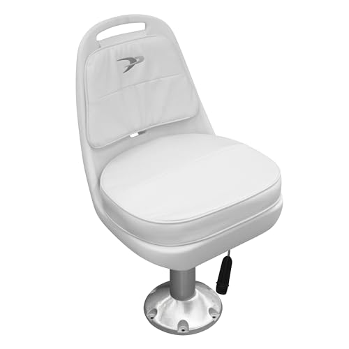 Wise 8WD013-710 Standard Pilot Chair & Fixed Height Pedestal with Seat Slide Combo, White