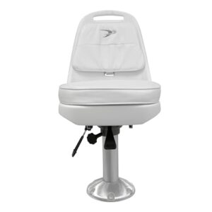 Wise 8WD013-710 Standard Pilot Chair & Fixed Height Pedestal with Seat Slide Combo, White