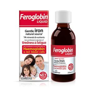 feroglobin gentle iron and nutrient liquid - reduce tiredness and fatigue | maintain health and vitality | natural iron source