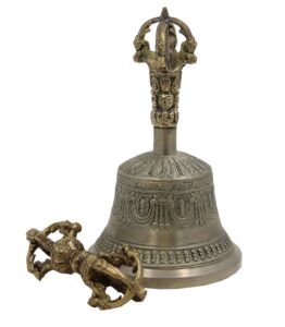 dharmaobjects large tibetan meditation bell and dorje set