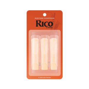 d’addario woodwinds - rico baritone sax reeds - rla0330 - strength 3.0, 3-pack