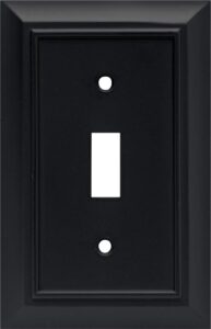 franklin brass 64219 architectural single toggle switch wall plate, matte black