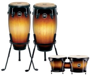 meinl headliner series 11" & 12" conga and bongo set, vintage sunburst