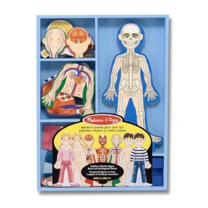 Melissa & Doug Magnetic Human Body Anatomy Play Set With 24 Magnetic Pieces and Storage Tray