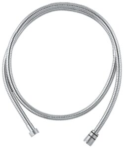 grohe 28 025 000 69-inch twist-free metal hand shower hose, starlight chrome