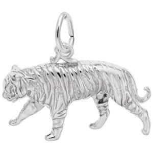 rembrandt charms tiger charm, sterling silver