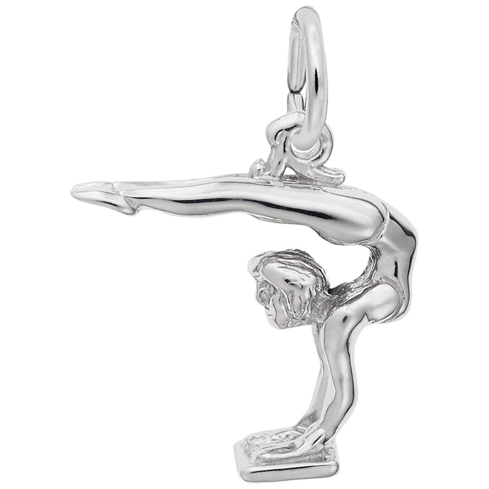 Rembrandt Charms Gymnast Charm, Sterling Silver