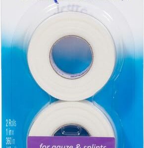 Nexcare Durable Cloth Tape, Woven Tape, Securely Holds Bulky Wound Dressing - 1 In x 10 Yds, 2 Rolls of Tape