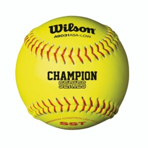 wilson a9031 asa series softball (12-pack), 12-inch, optic yellow