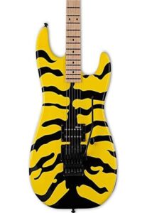 esp ltd george lynch gl-200mt electric guitar, yellow with tiger graphic