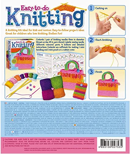 4M Easy-to-do Knitting Art Kit (3593), white pink