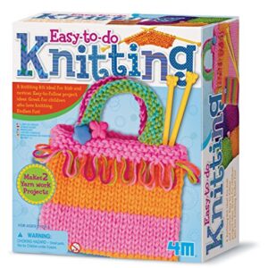 4M Easy-to-do Knitting Art Kit (3593), white pink