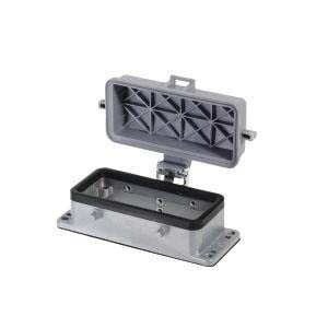 wieland 70.325.1628.0 open bottom housing, cover; product range:revos basic series; connector mounting:panel mount; rectangular shell size:16b; for use with:revos basic size 16 hoods and inserts; lock