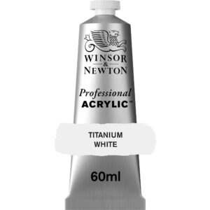 winsor & newton professional acrylic paint, 60ml (2-oz) tube, titanium white