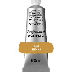 winsor & newton professional acrylic paint, 60ml (2-oz) tube, raw sienna