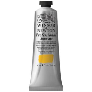 winsor & newton professional acrylic paint, 60ml (2-oz) tube, cadmium yellow medium