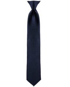 boxed-gifts clip on ties for men - premium navy solid color clip on tie