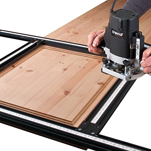 Trend Adjustable Routing Jig Frame & Guide System for Creating Square and Rectangular Recesses, Slots, and Face Panel Molds with a Router, VARIJIG