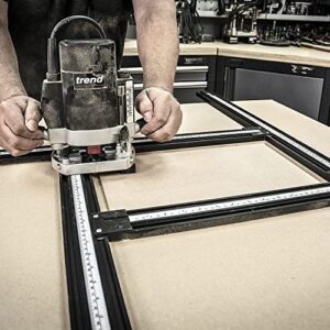 Trend Adjustable Routing Jig Frame & Guide System for Creating Square and Rectangular Recesses, Slots, and Face Panel Molds with a Router, VARIJIG